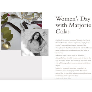 Workshop – Marjorie Colas – Créatrice, Set Designer